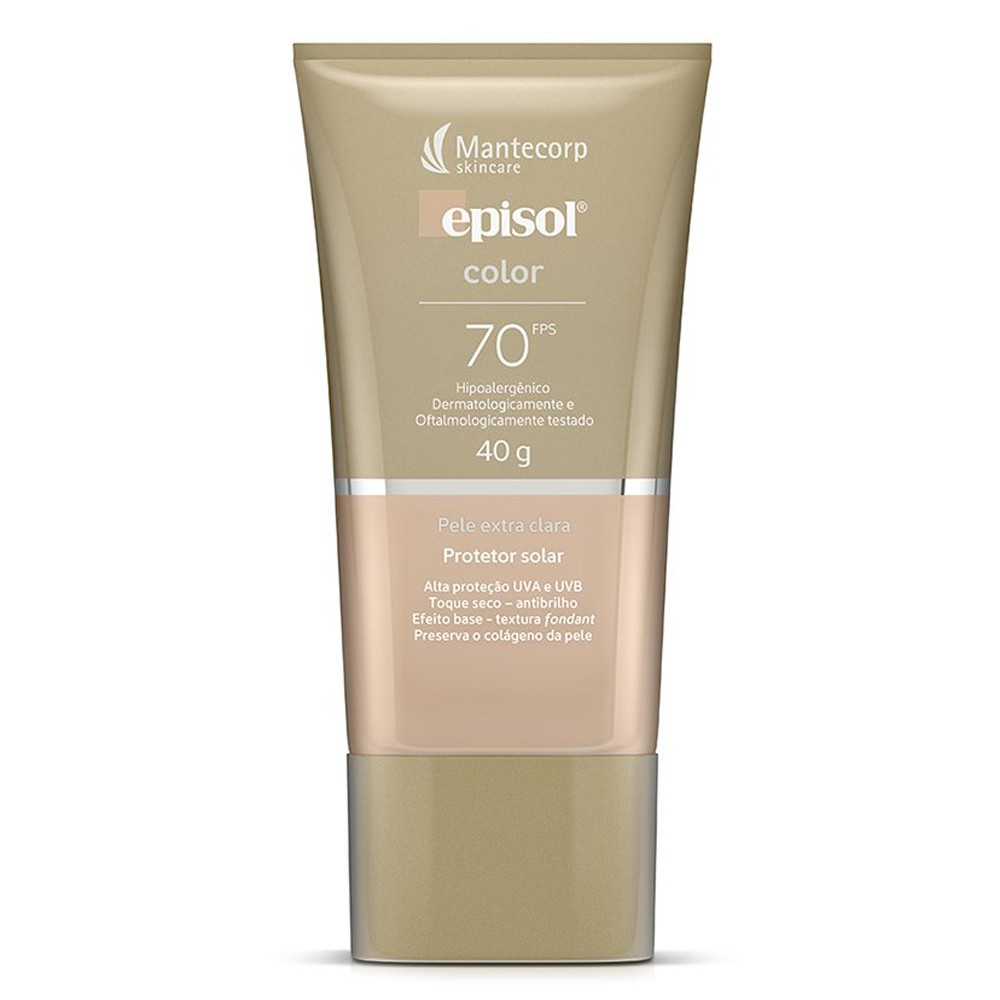 Protetor Solar Facial Episol Color Fps 70 - 40g - Extra Clara • Argila ...